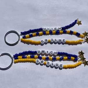 Custom Beaded College Keychain - Etsy