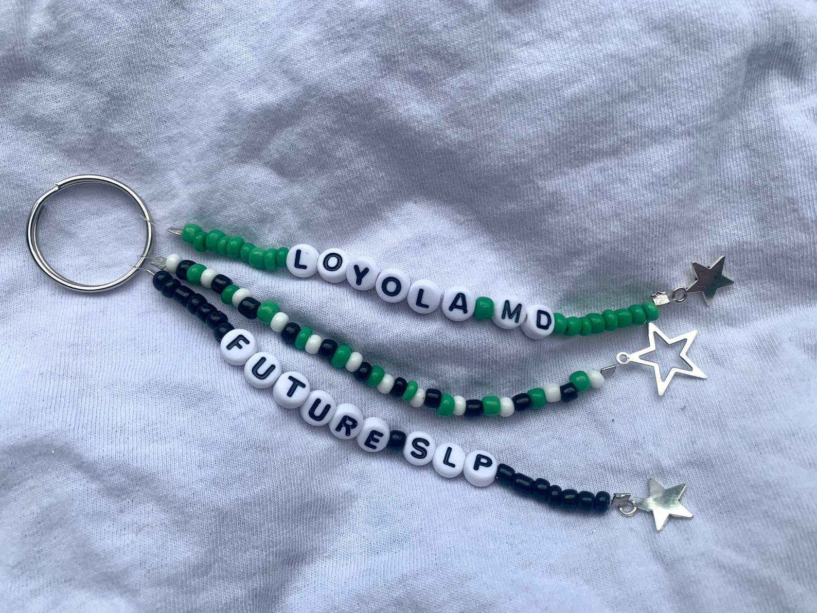 Custom Beaded College Keychain - Etsy