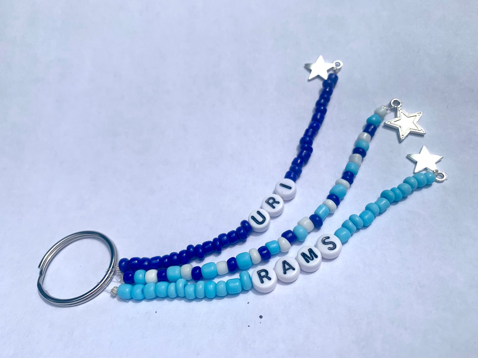 Custom Beaded College Keychain - Etsy