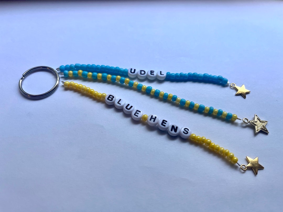 Custom Beaded College Keychain - Etsy