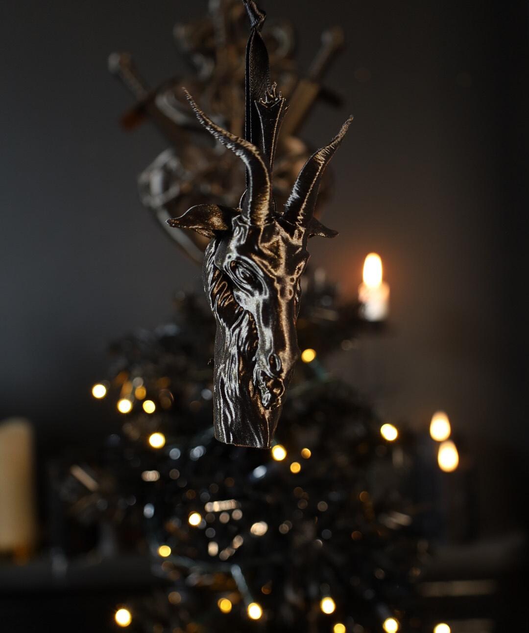 Baphomet Bauble: Gothic Christmas Tree Ornament, Dark Decor - Etsy