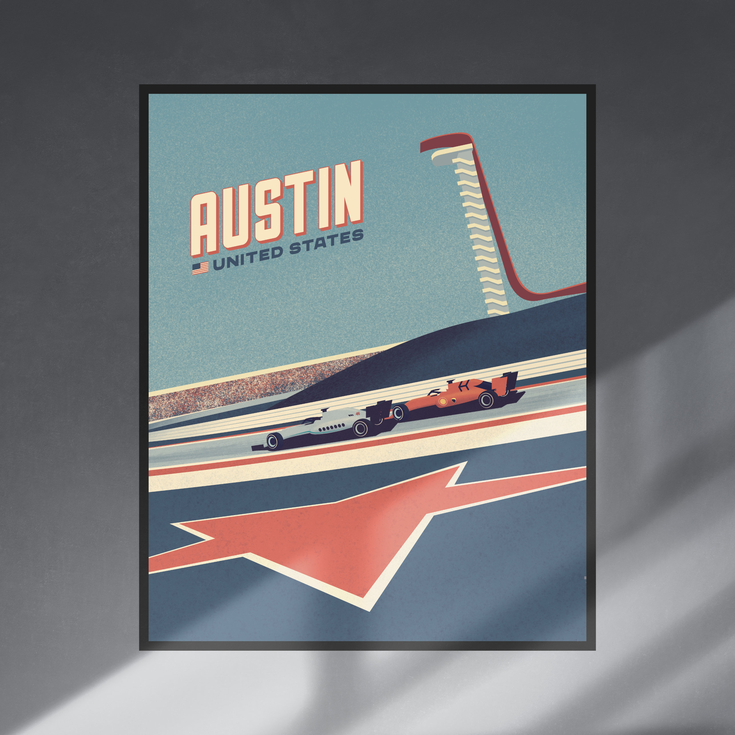 Austin Formula 1 Grand Prix - Vintage Poster - Etsy