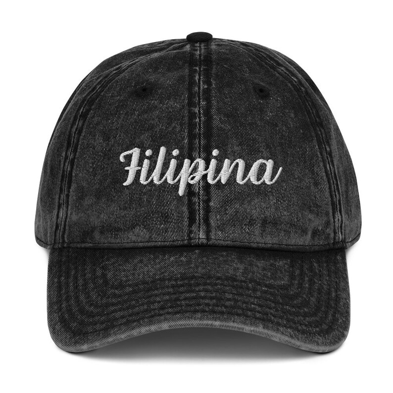 Filipina Embroidered Vintage Filipino Cotton Twill Cap, Filipino Cap ...