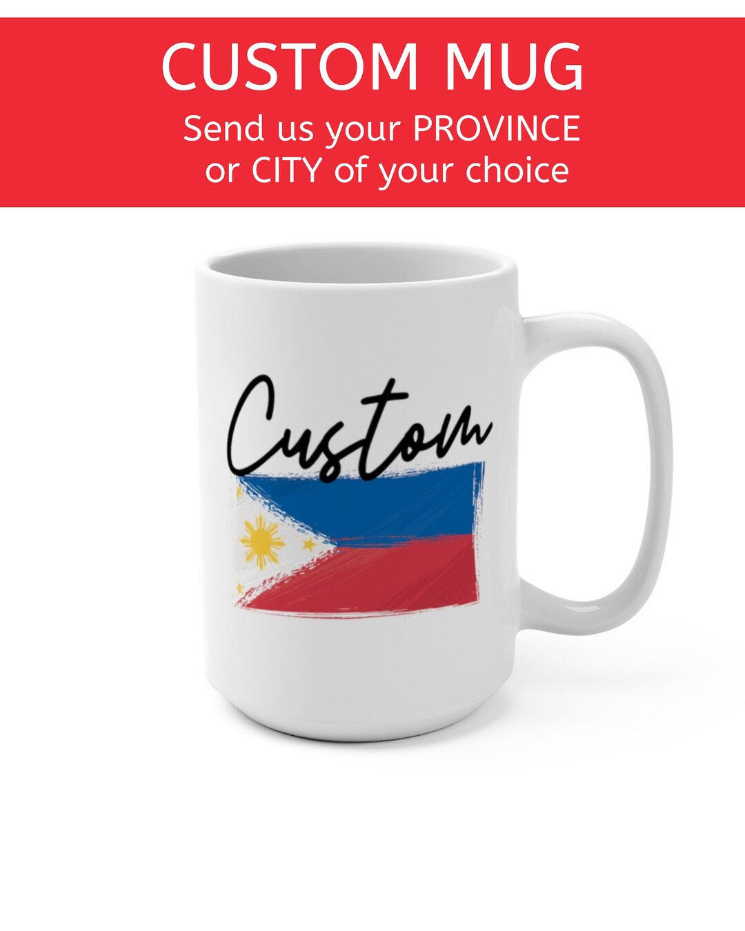 Custom Philippines Filipino Mug 15oz, Filipino Gift, Pinay, Filipina ...