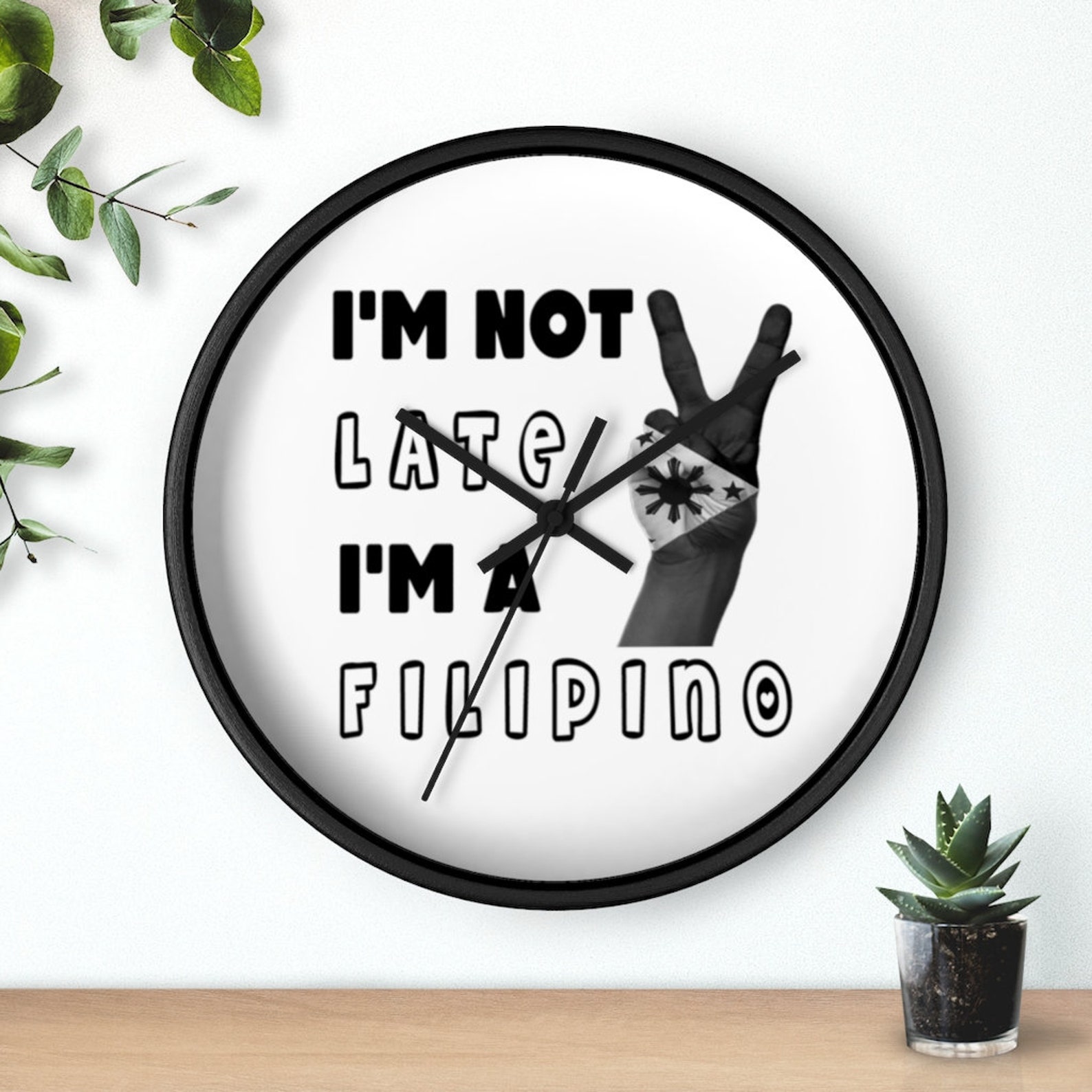 Filipino Funny Wall Clock, Filipino Home Decor, Funny Filipino Gift ...