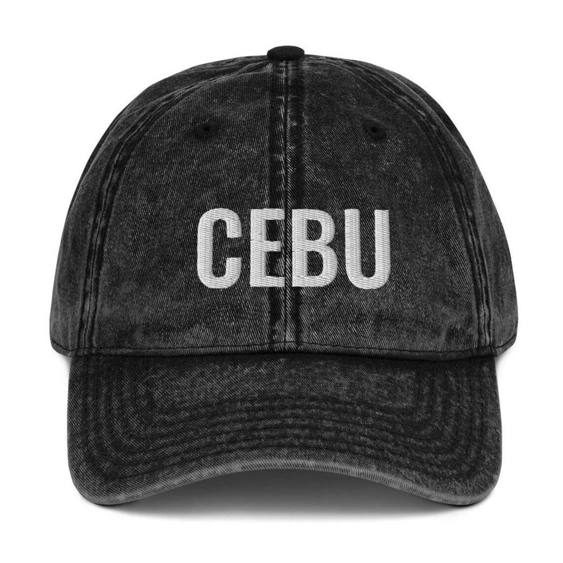 Cebu Embroidered Vintage Cotton Twill Cap Filipino Hat - Etsy