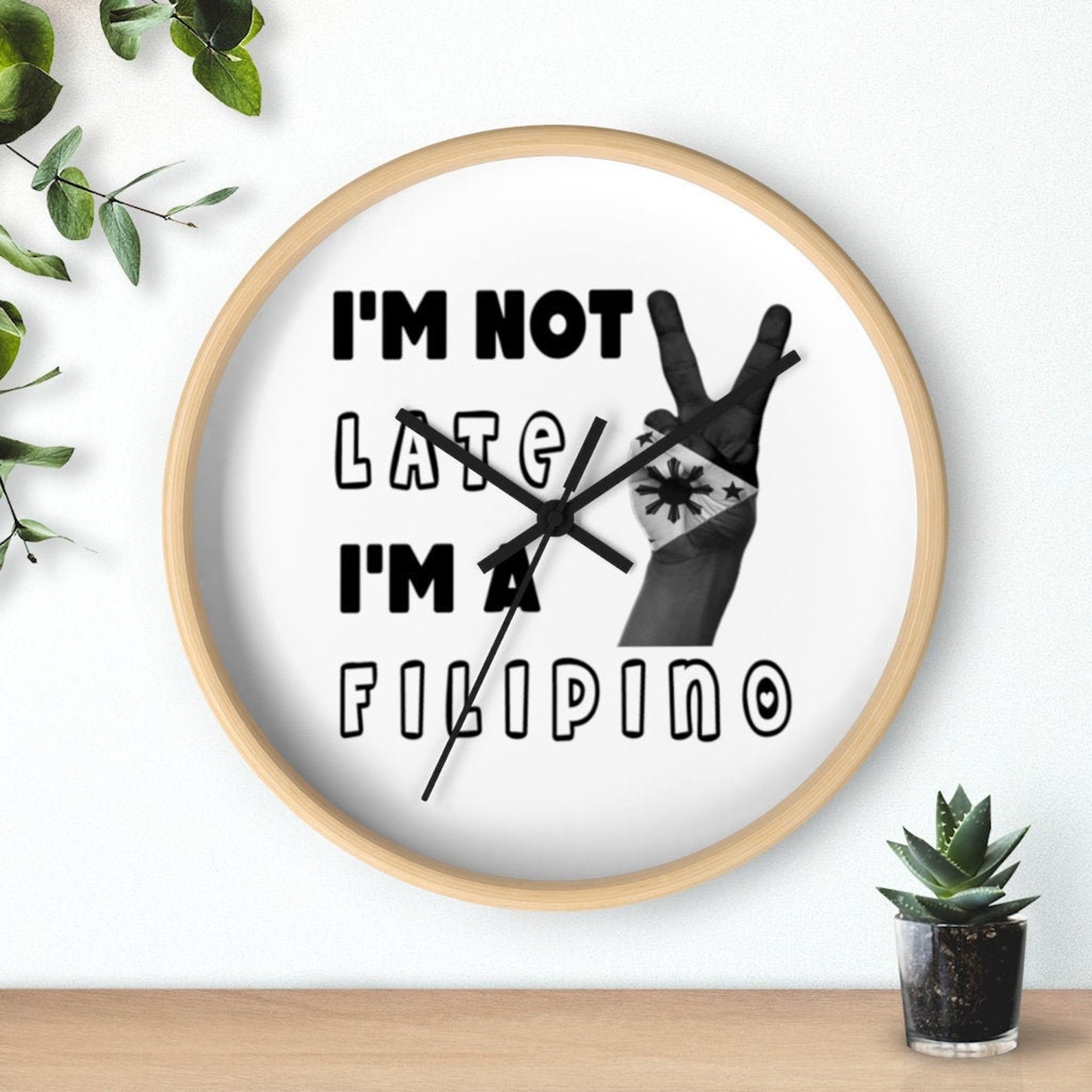Filipino Funny Wall Clock Filipino Home Decor Funny Filipino - Etsy
