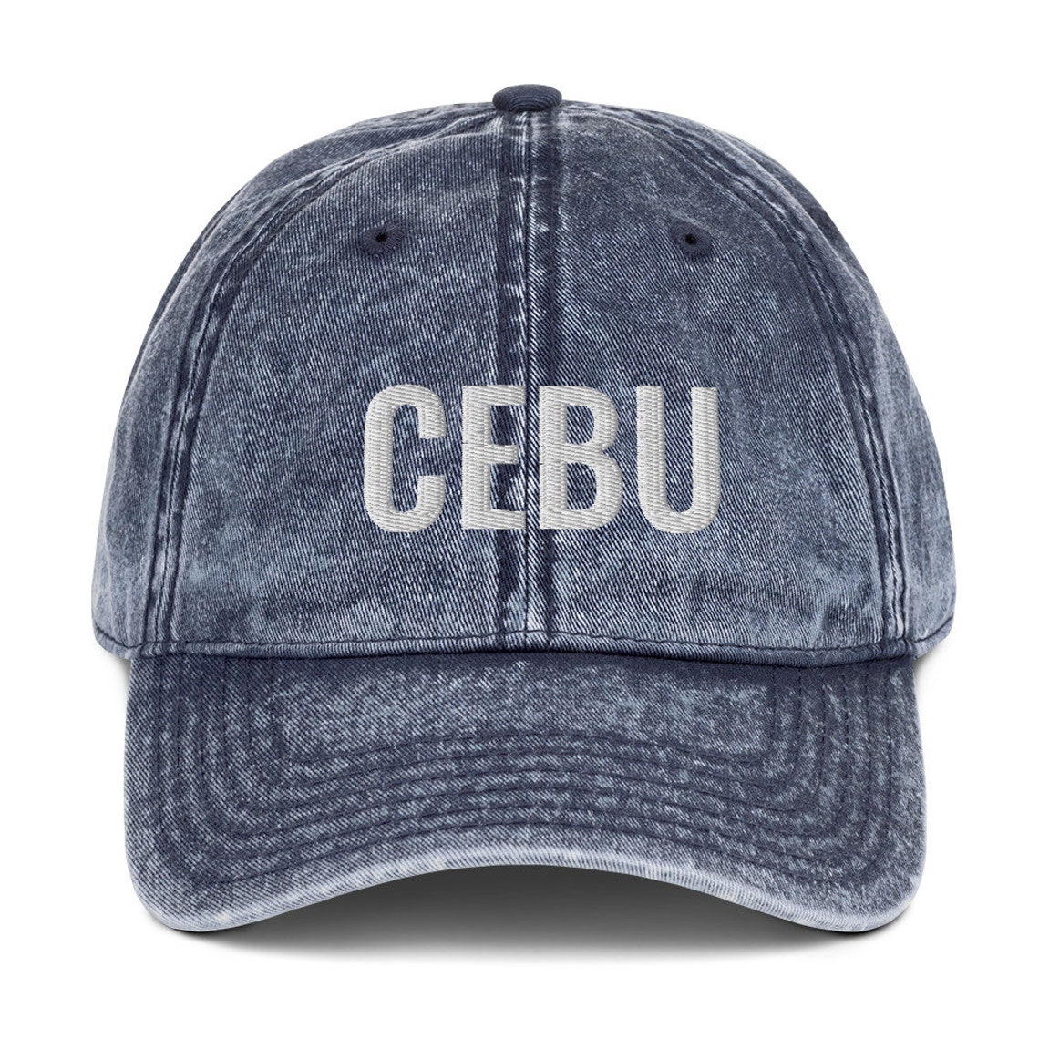 Cebu Embroidered Vintage Cotton Twill Cap Filipino Hat - Etsy