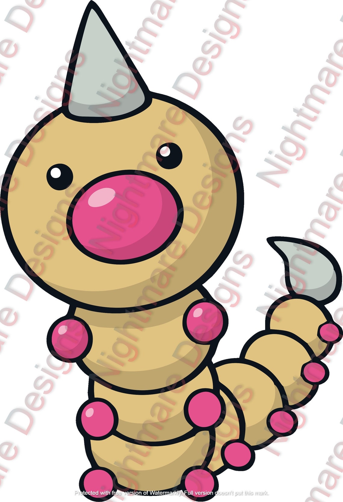 Pokemon Weedle Bug Poison Type Generation 1 Svg PNG JPG - Etsy
