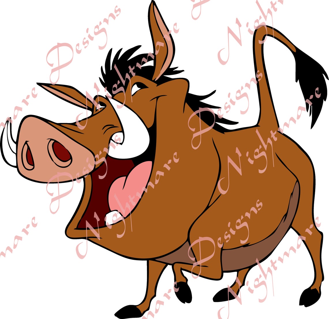 Lion King Pumbaa Hog Disney Movie Designer Svg PNG JPG | Etsy