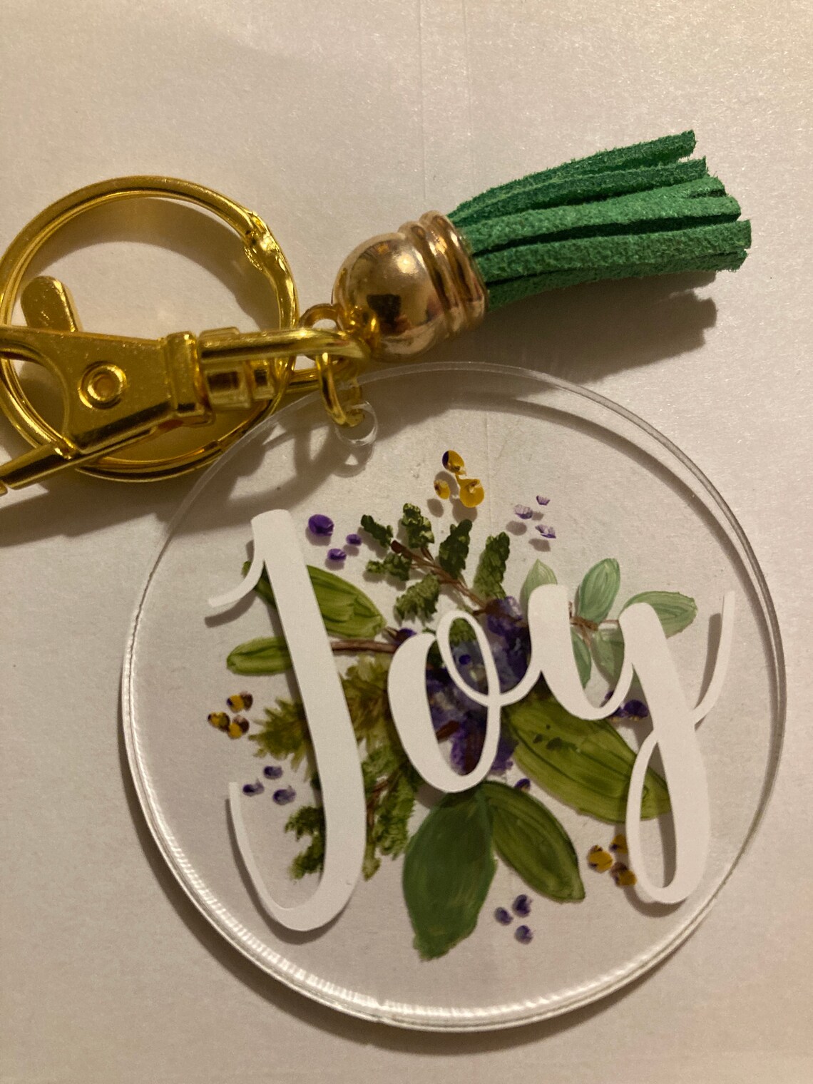 Hand painted key ring | Etsy