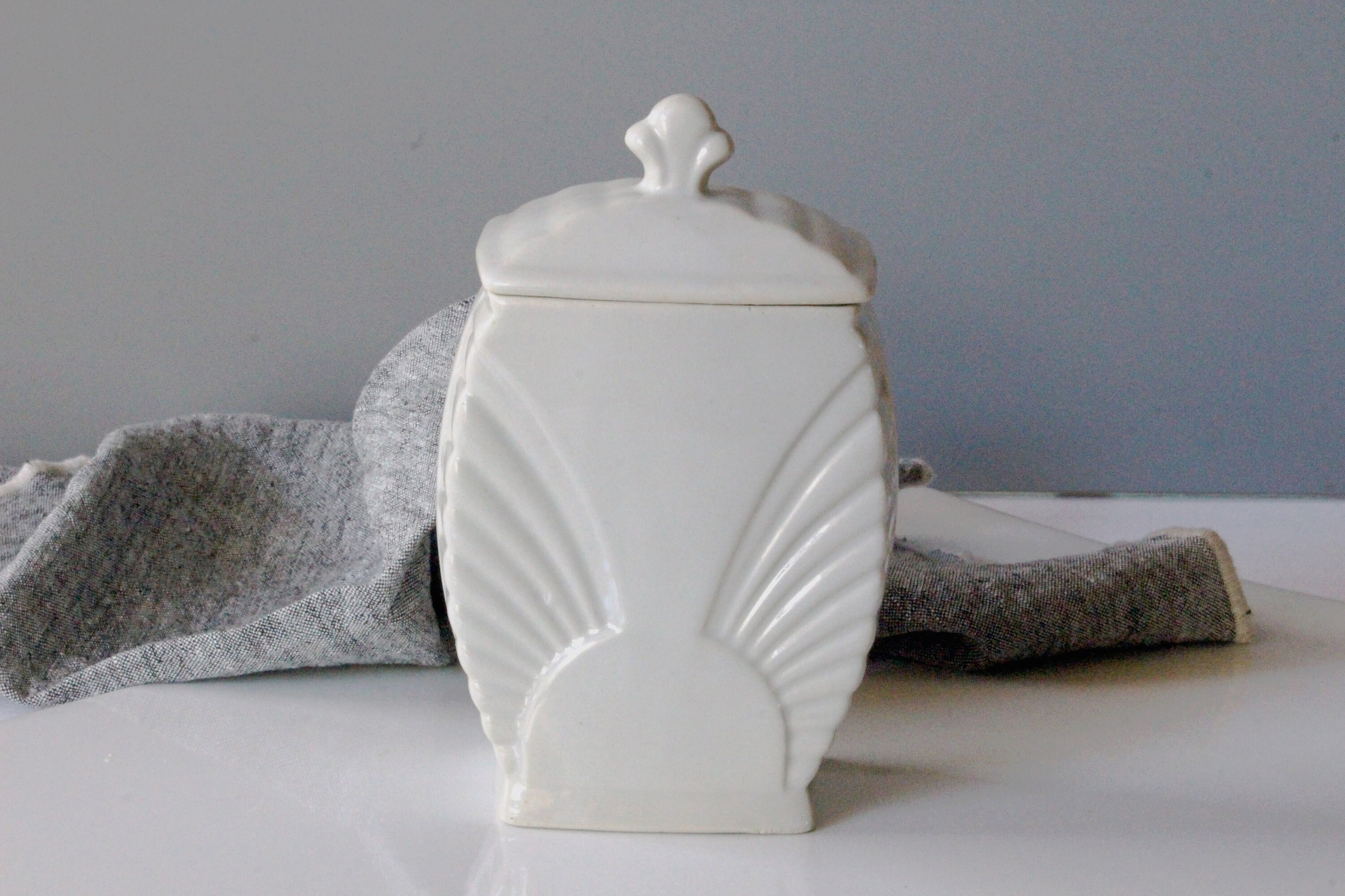 Vintage Porecelain Grits Jar - Etsy