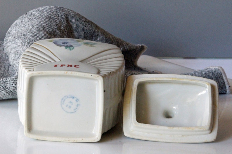 Vintage Porecelain Grits Jar - Etsy