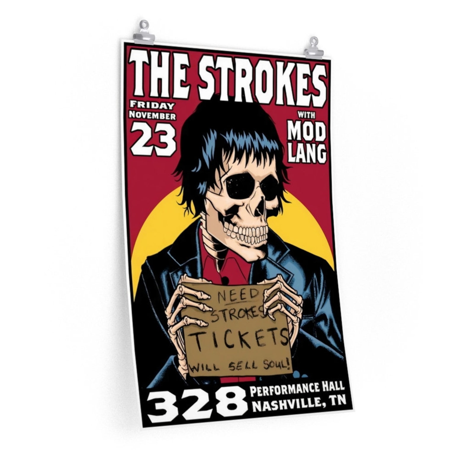 The Strokes Poster Wall Art Premium Quality Canvas Print Etsy