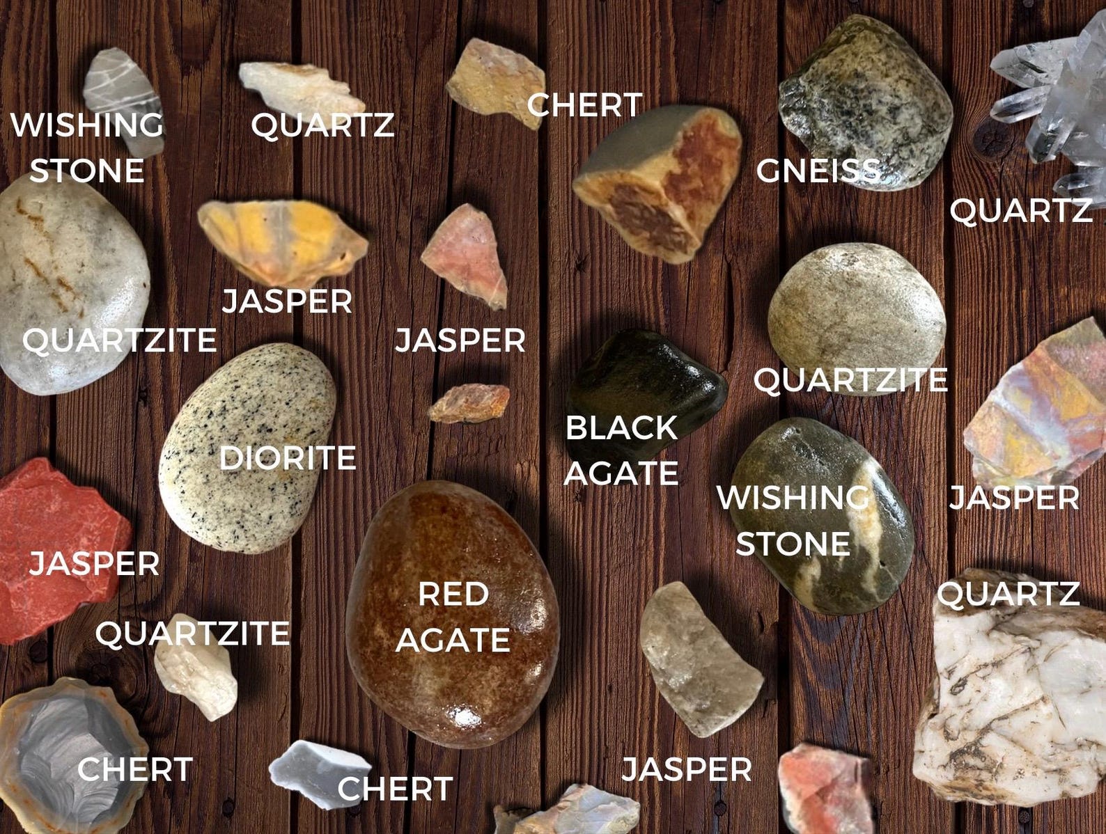 Hand Foraged Stones, Gemstones, Jasper, Quartz, Agate, Diorite, Gneiss ...