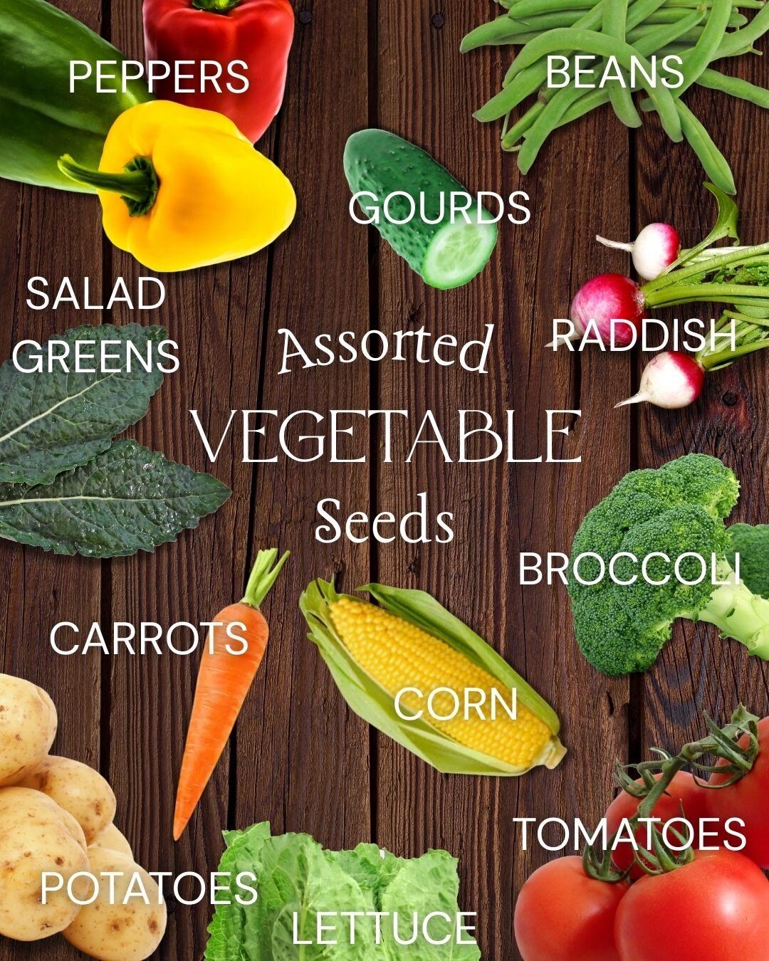 Vegetable Garden Seed Selection - Variety of Seed Mixes, Heirloom Seeds ...