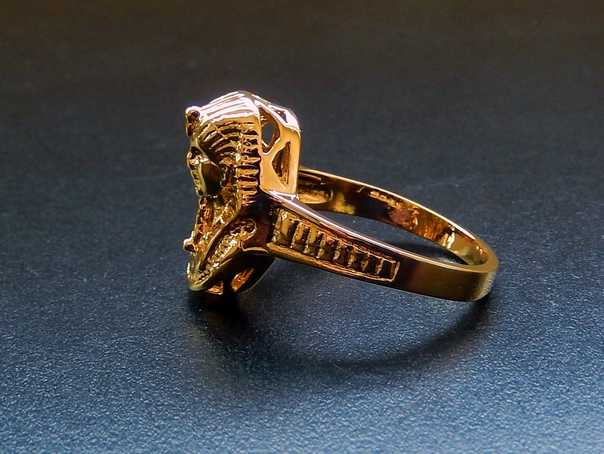 King Tut Ring: 18K Gold Tone Jewelry Grade Brass (size 7 or 8) - Etsy