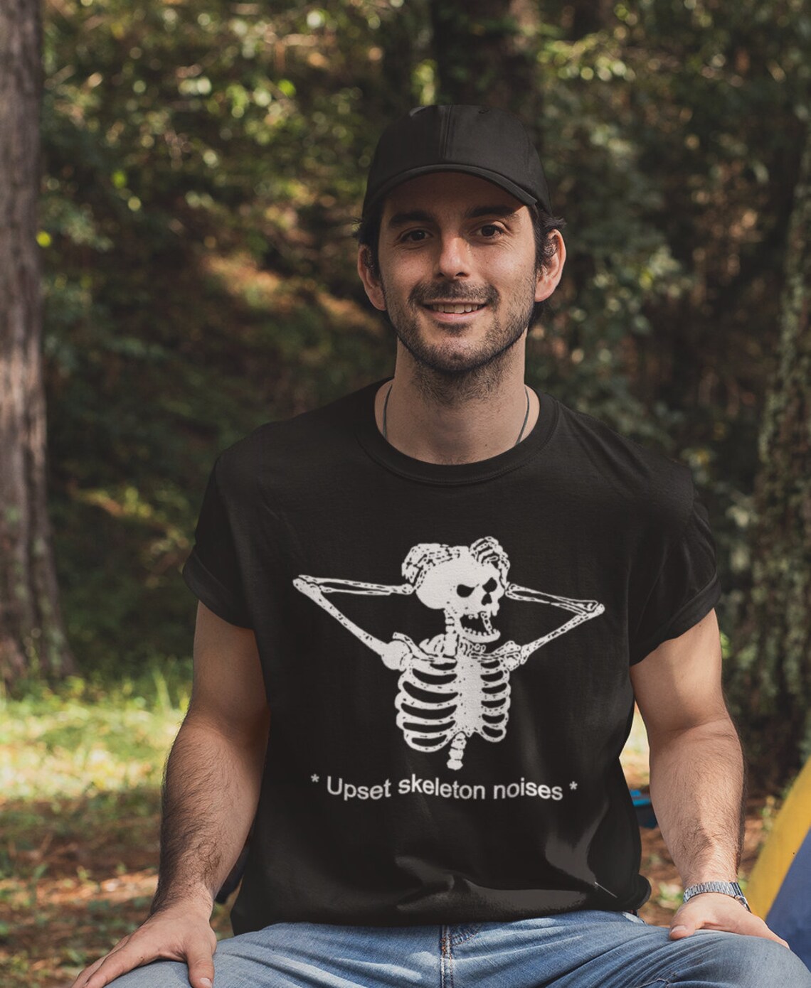 Upset Skeleton Noises Unisex T-shirt Halloween Horror Fan | Etsy