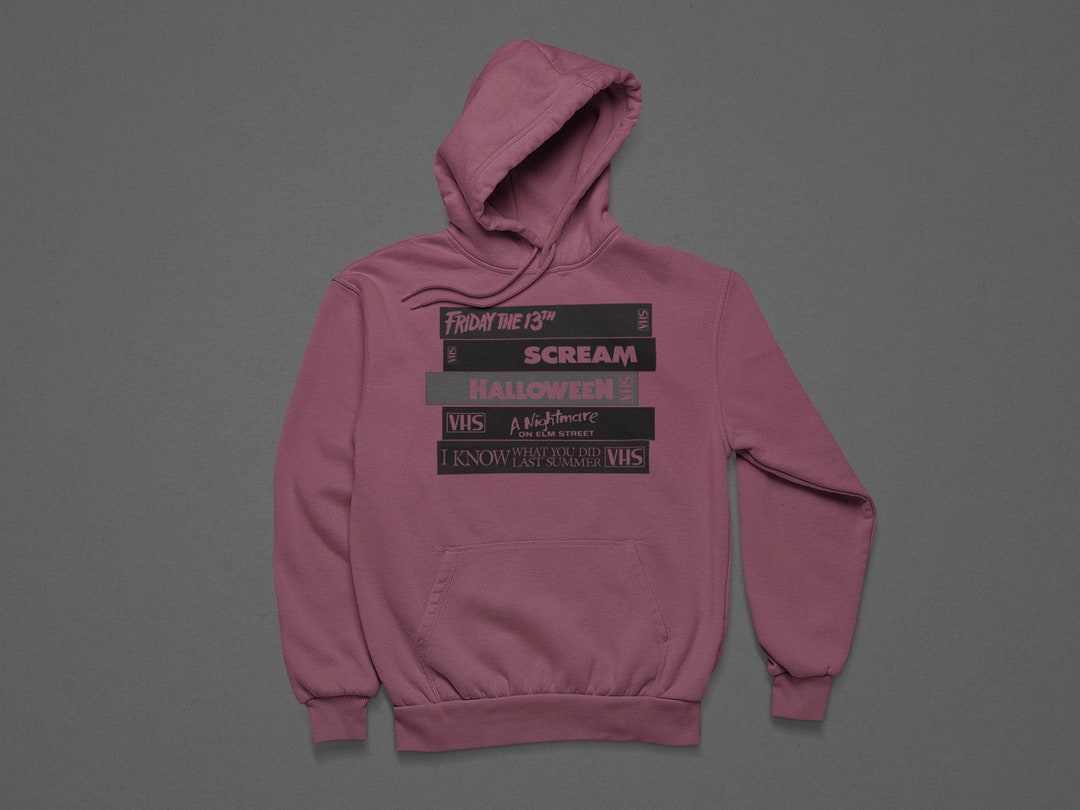 Slasher Vhs Stack Unisex Hoodies | Horror Film Scary Movie Fan ...