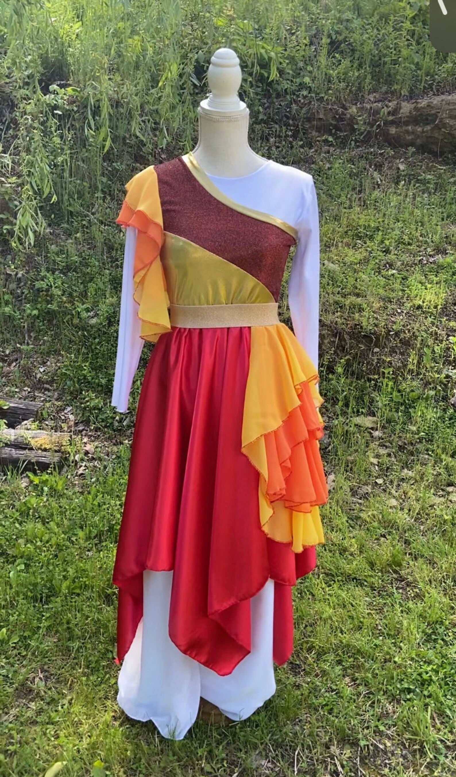 Red Orange Yellow Pentecost Ephod Dance, Rojo Y Dorado Efod De Danza ...