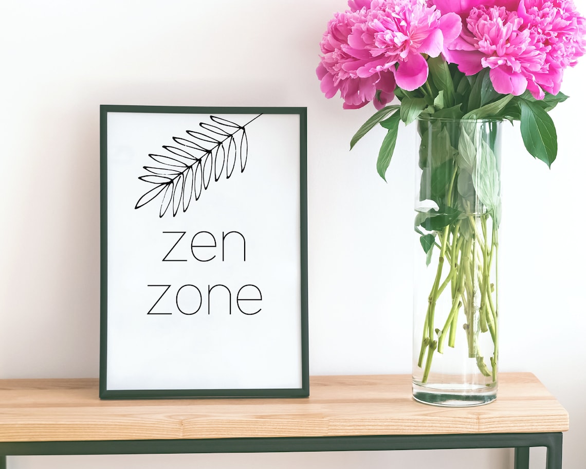 Zen Zone Zen Wall Art Zen Poster Spiritual Poster | Etsy