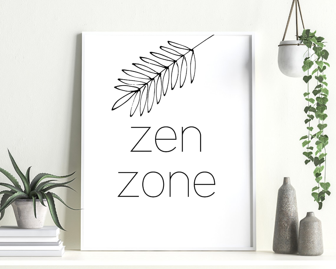 Zen Zone Zen Wall Art Zen Poster Spiritual Poster | Etsy
