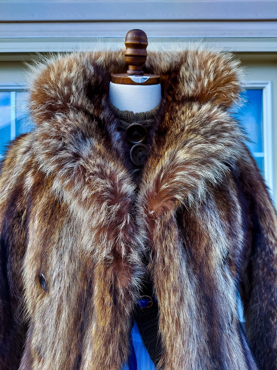 Authentic Vintage Fur Coat. Luminous Luxurious Fur Coat. Long 1970s ...