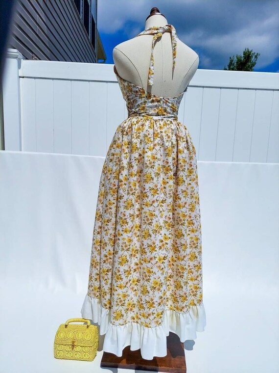 Maxi Cottage core Frill Sun Dress / Upcycled Pequot V… - Gem