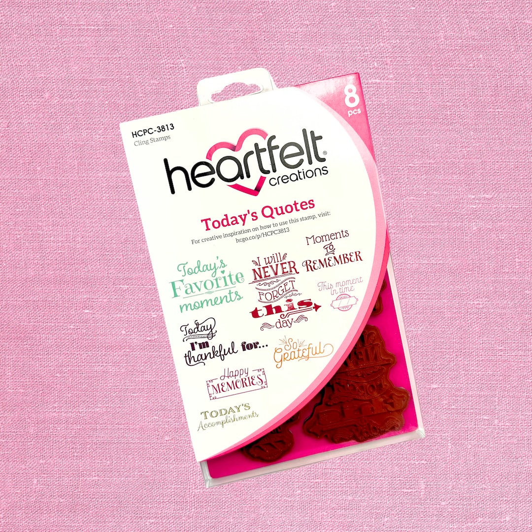 Heartfelt Creations Today's Quotes Stamp Set | Deep Etched Red Rubber ...