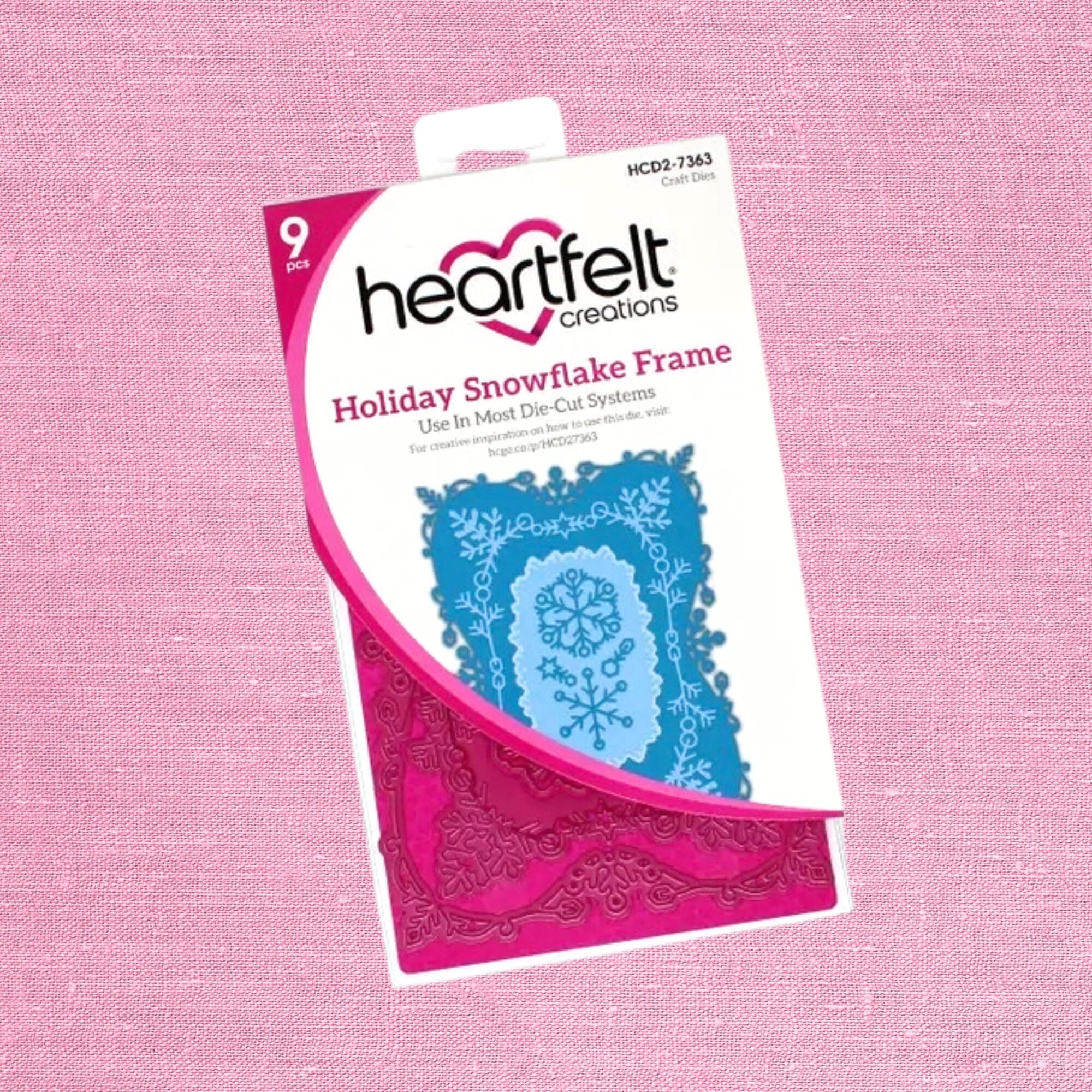 Heartfelt Creations Holiday Snowflake Frame Die Set: 9 Piece Card ...