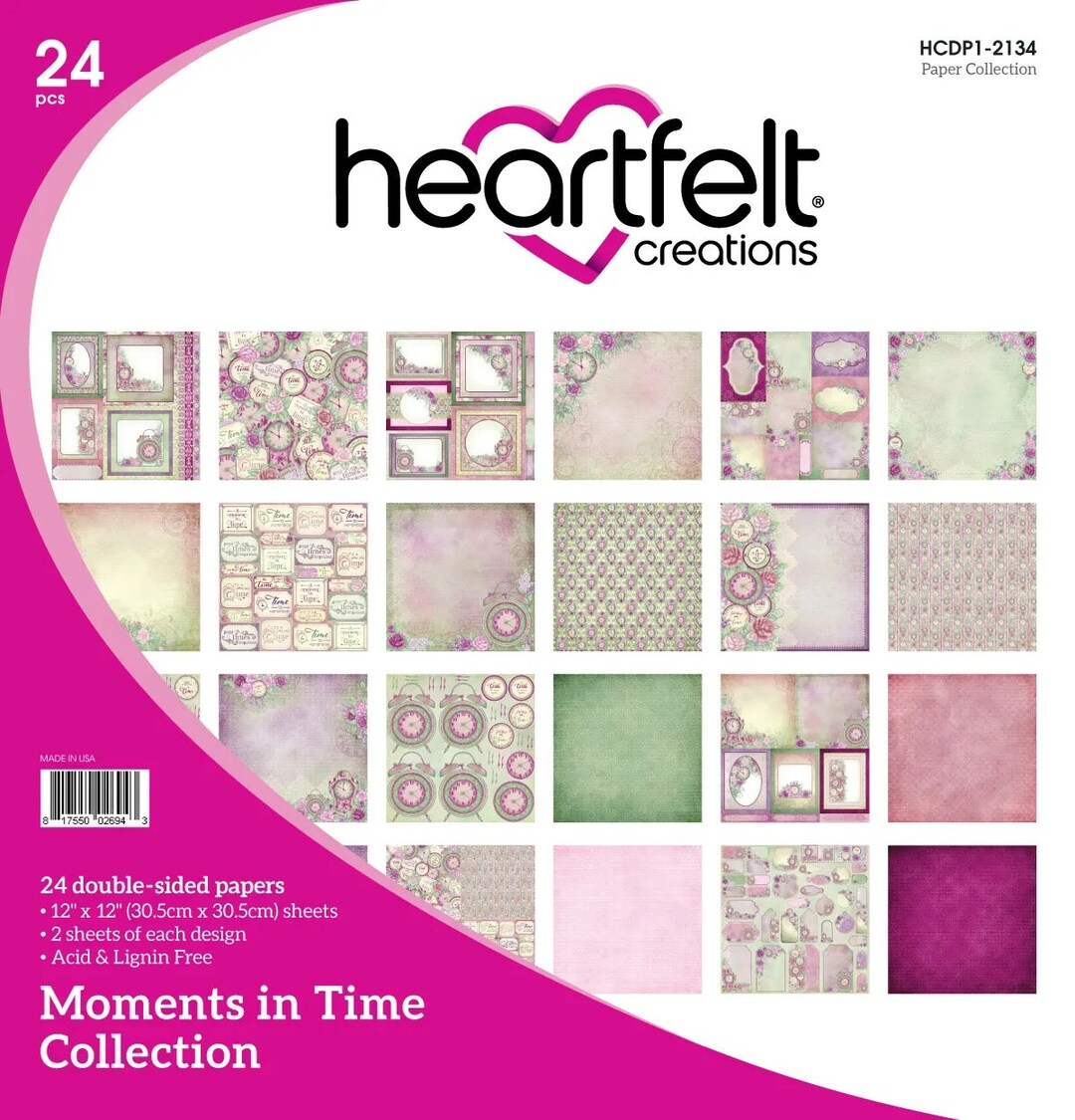 Heartfelt Creations Moments in Time Collection Paper| Clock Designs ...