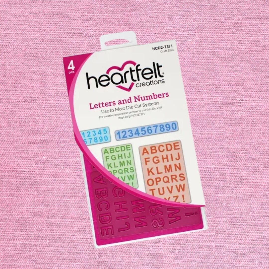Heartfelt Creations Letters and Numbers Die Set | 4 Piece Set |alphabet ...