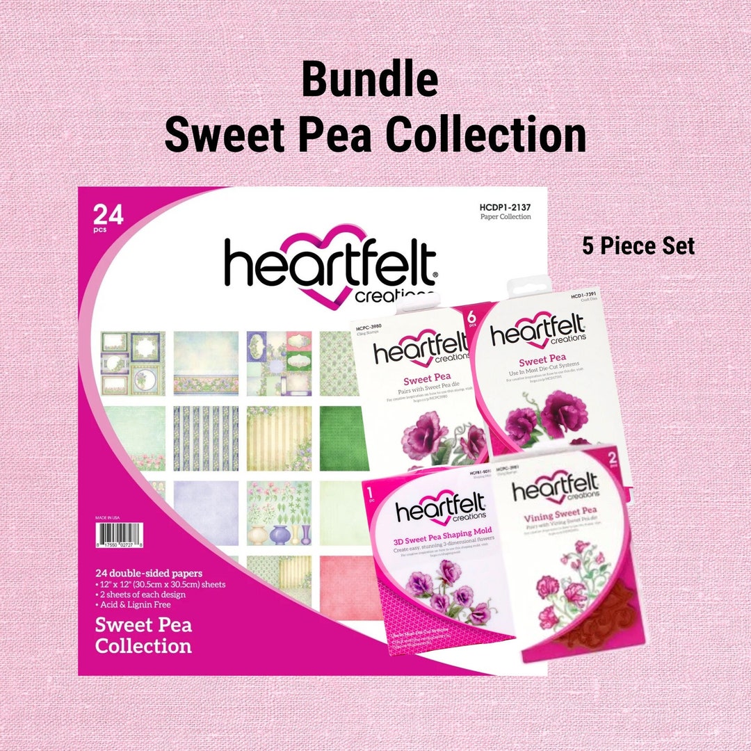 Heartfelt Creations Sweet Pea Collection-bundle | A Card Kit of Peony ...
