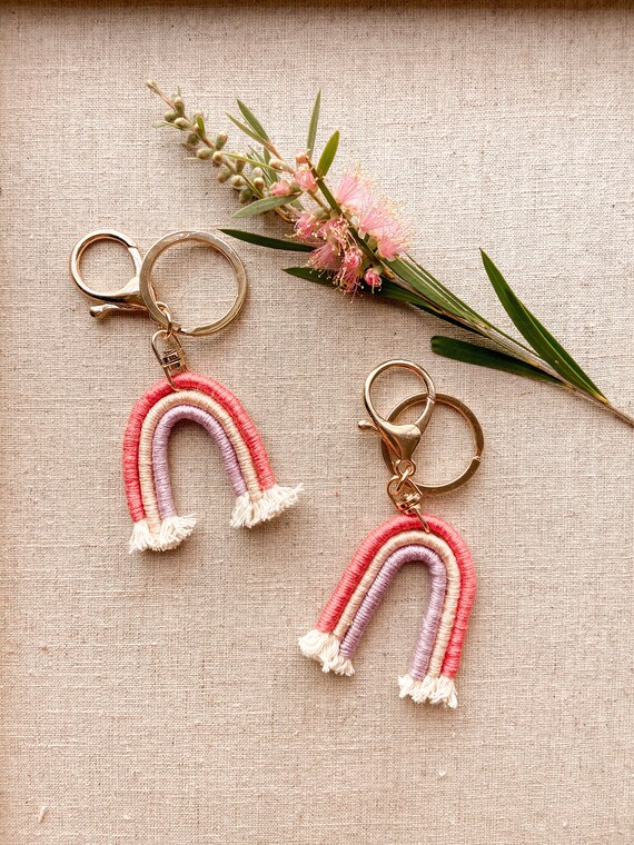 Rainbow Key Chain - Etsy
