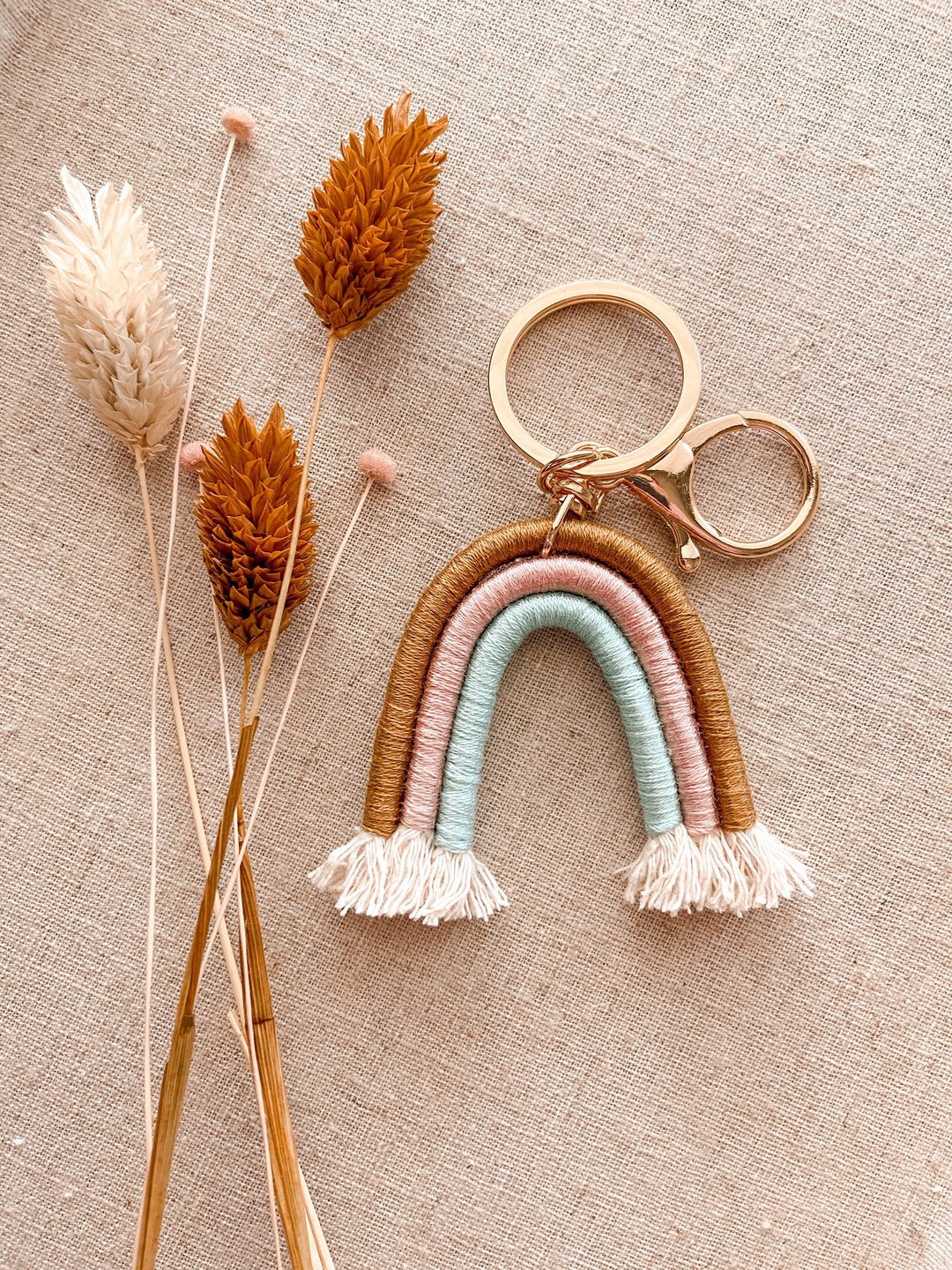 Rainbow Key Chain - Etsy