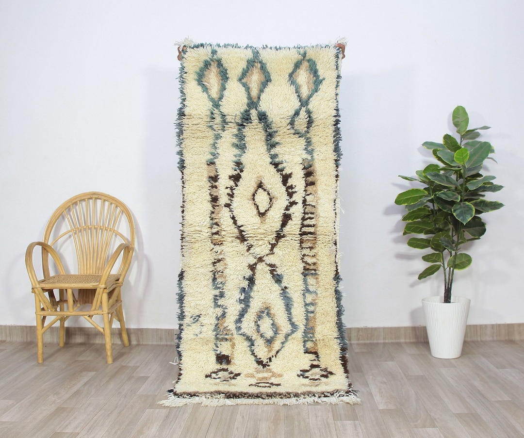 Vintage Moroccan Runner Rug-vintage Boujad Rug-berber Old Rug Runner ...