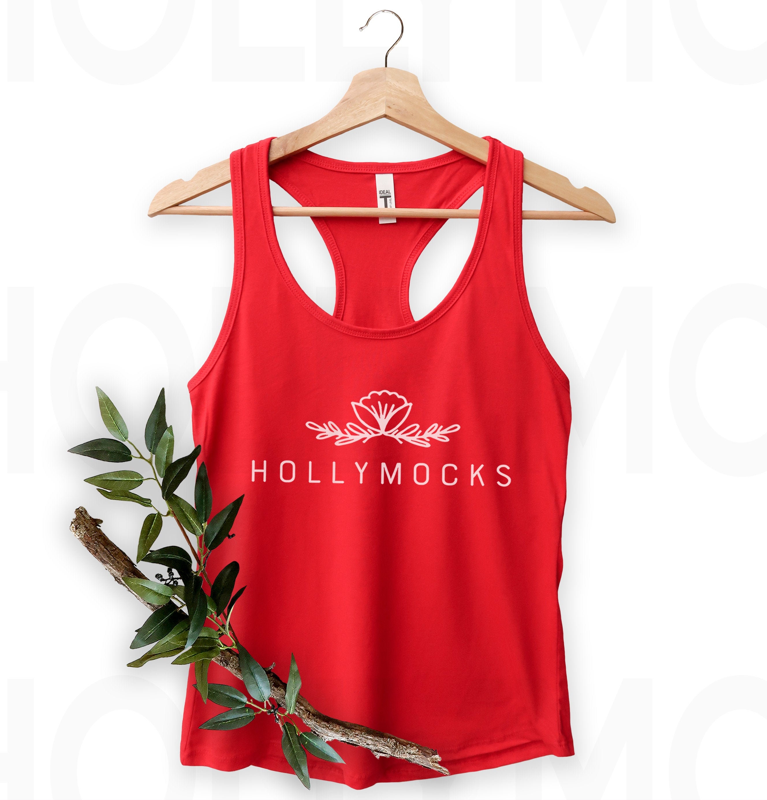 Next Level 1533 Red Mockup / Next Level 1533 Ideal Racerback Tank ...