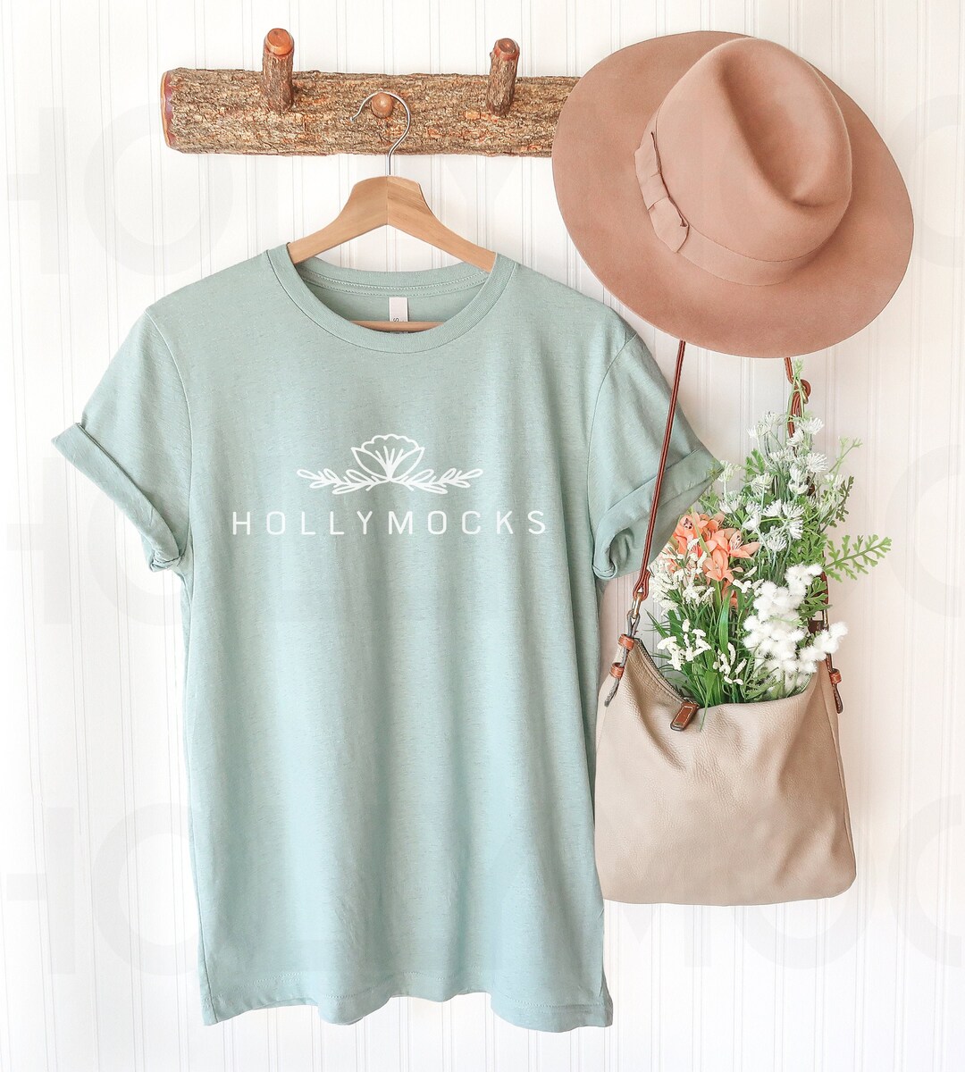 Bella Canvas 3001 Heather Dusty Blue Mockup | Fall Mockup | Shirt ...