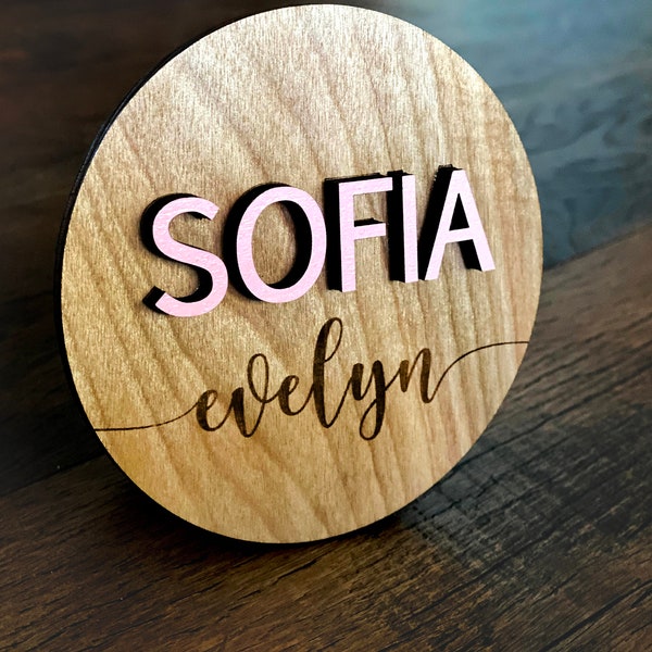 Laser Engraved Baby Name Signs - Etsy
