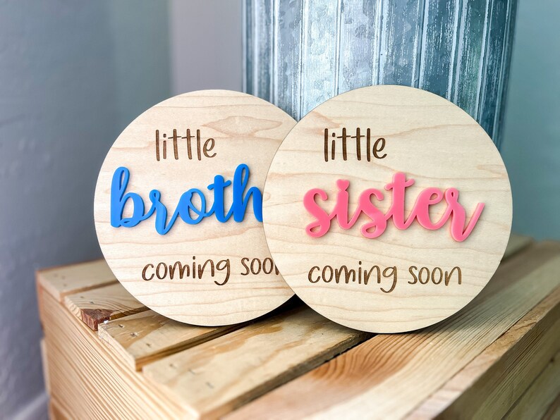 Little Brother/sister Announcement Sign | Newborn Photo Prop - Etsy