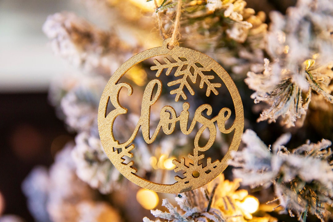 Personalized Round Snowflake Ornament | Name Tags | Christmas | Gift ...