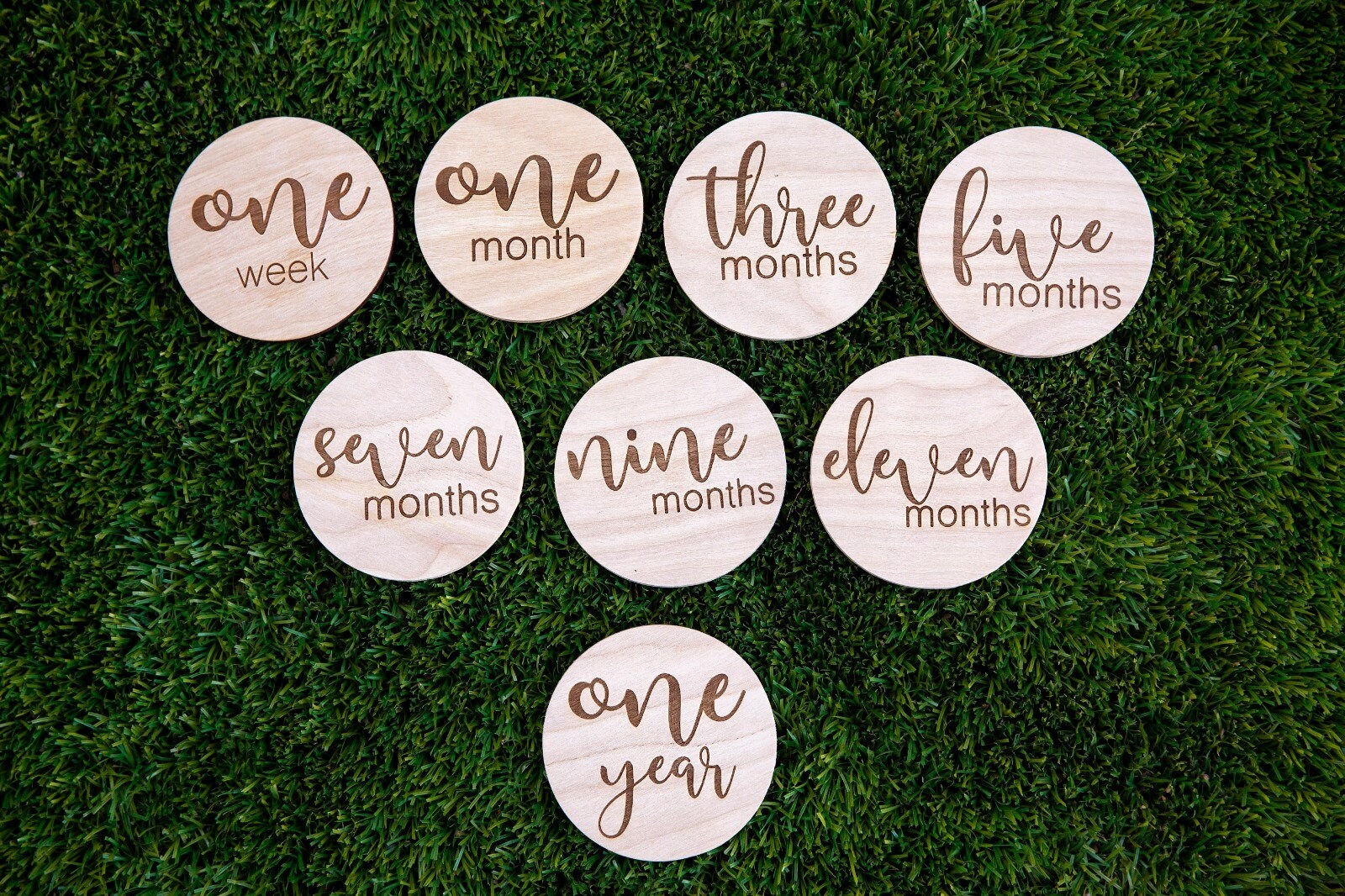 Baby Milestones | Wood Circles | Simple | Modern Look | Gift | Baby ...