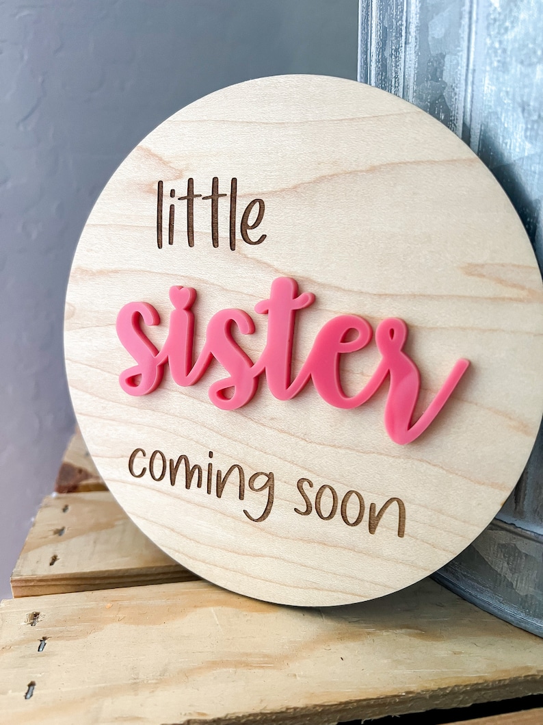 Little Brother/sister Announcement Sign | Newborn Photo Prop - Etsy