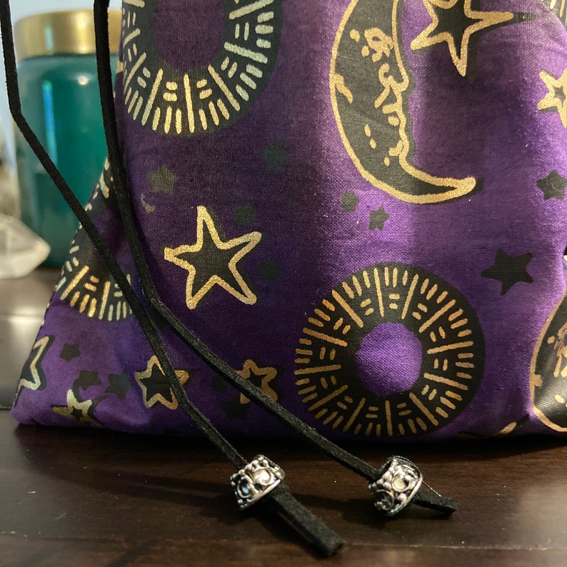 Tarot Card Bag Drawstring Bag Tarot Deck Pouch Crystals | Etsy