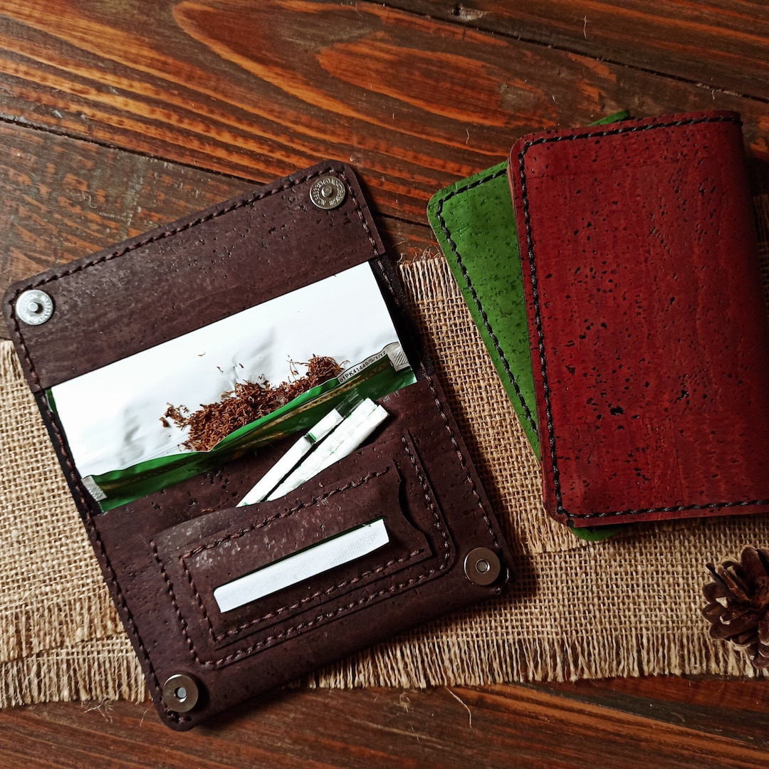 Leather Tobacco Pouch Tobacco Bag Handmadecork Leather Smokers ...