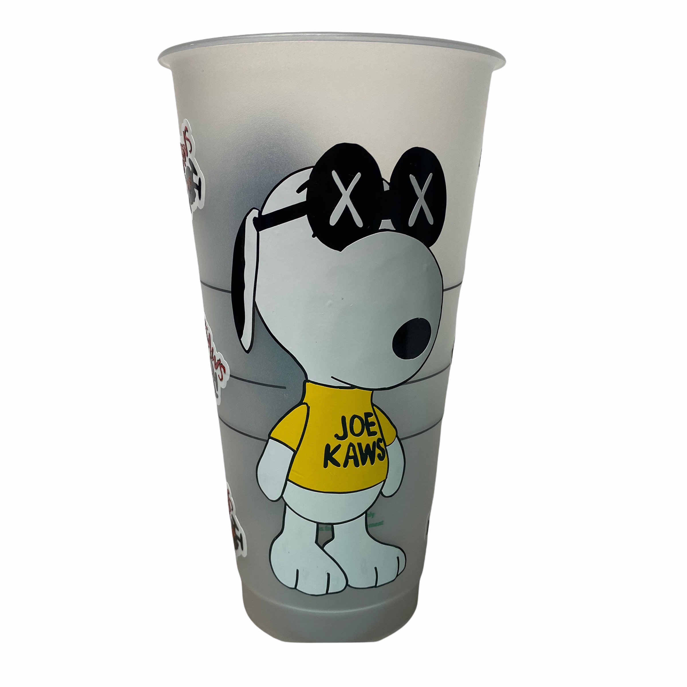 Custom Starbucks Venti Cold Cup 24 Oz Kaws Snoopy Pinocchio Jiminy ...