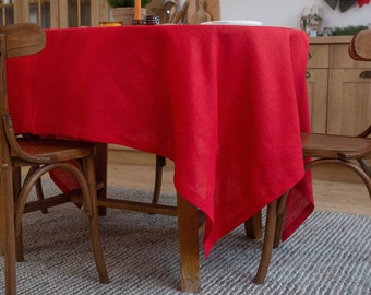 Round Linen Tablecloth - Etsy