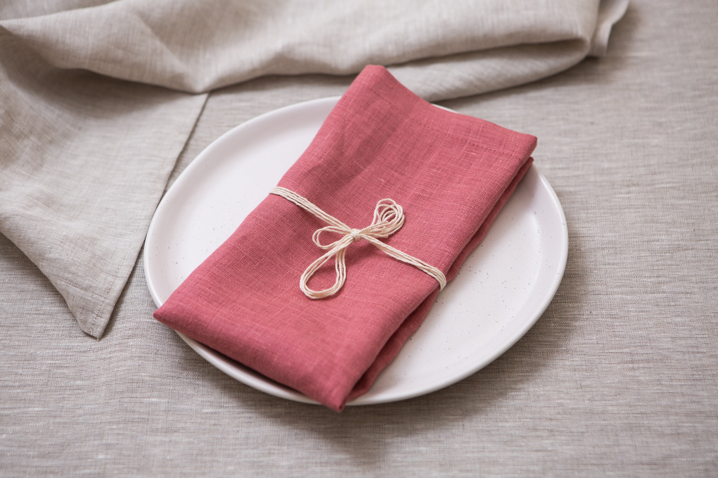 Organic linen napkins set 2 4 6 8 10 12. Holiday cocktail | Etsy