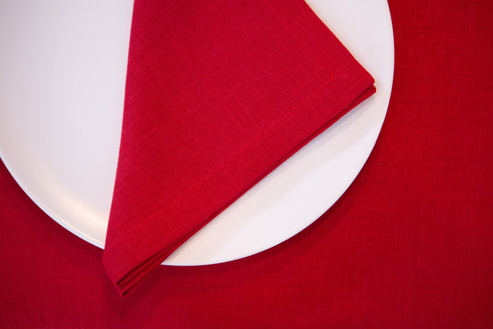 Red Organic Linen Napkins. Reusable Washable Napkin. Wholesale - Etsy