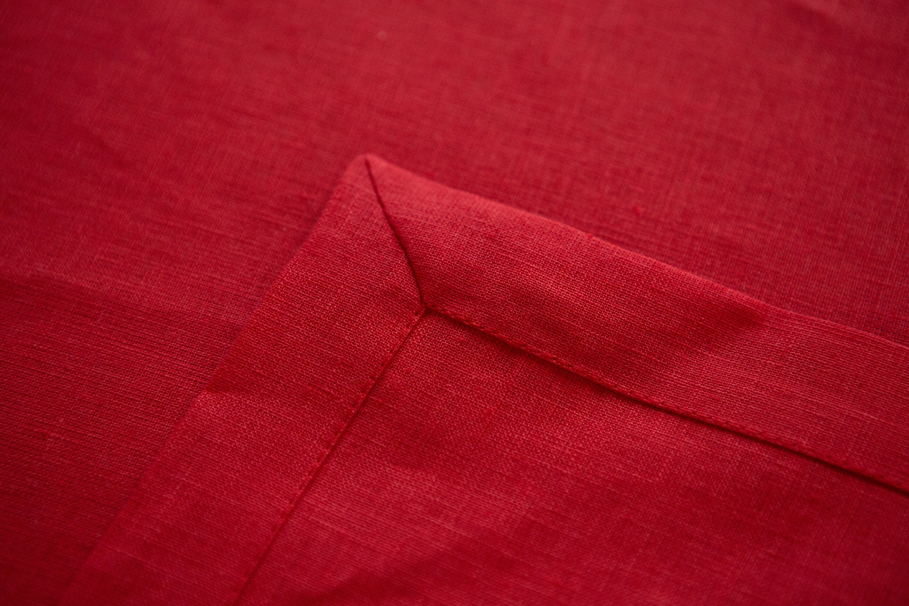 Red Organic Linen Napkins. Reusable Washable Napkin. Wholesale - Etsy